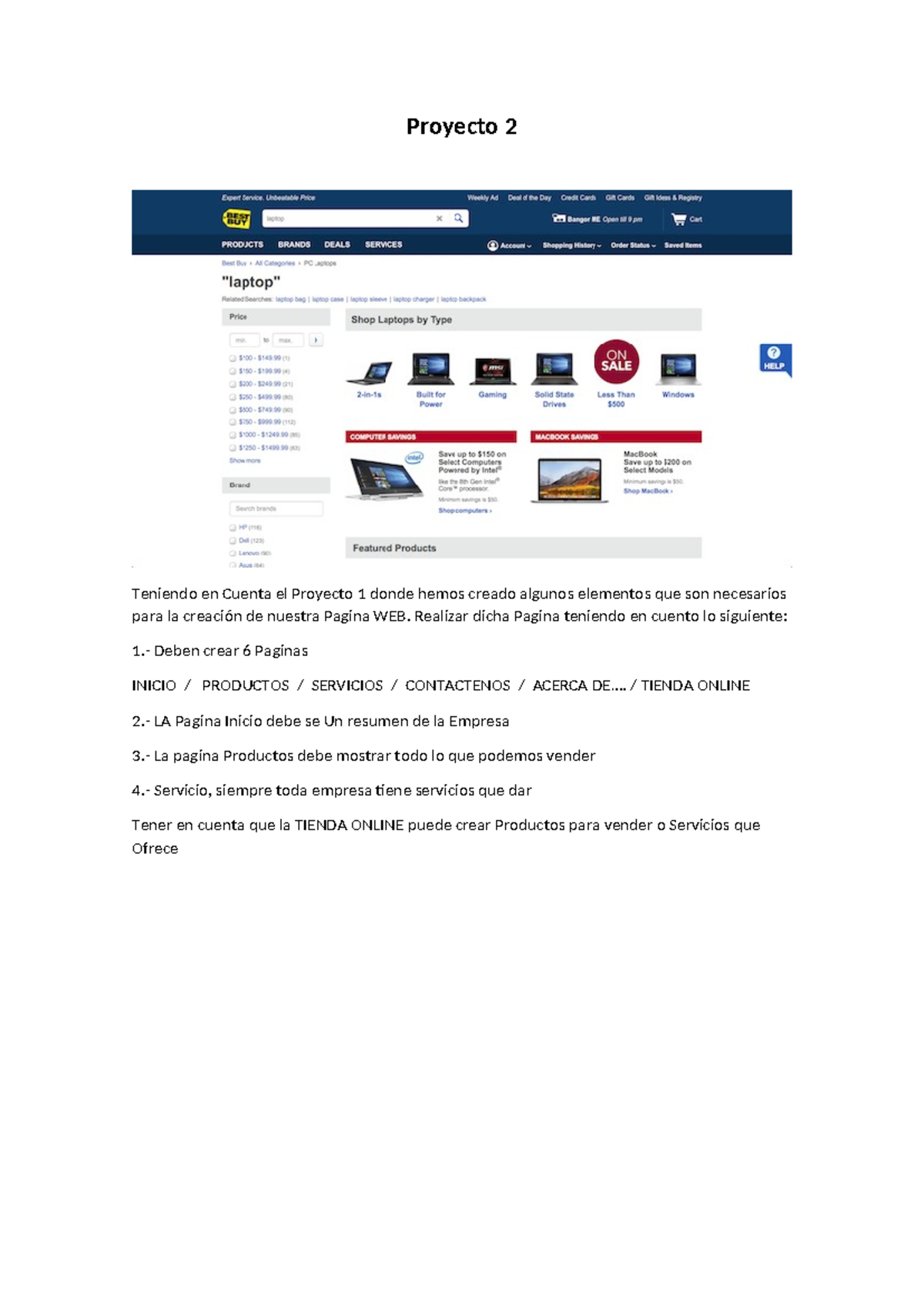 Proyecto 2-2 - Variado - Proyecto 2 Teniendo en Cuenta el Proyecto 1 donde hemos creado algunos ...