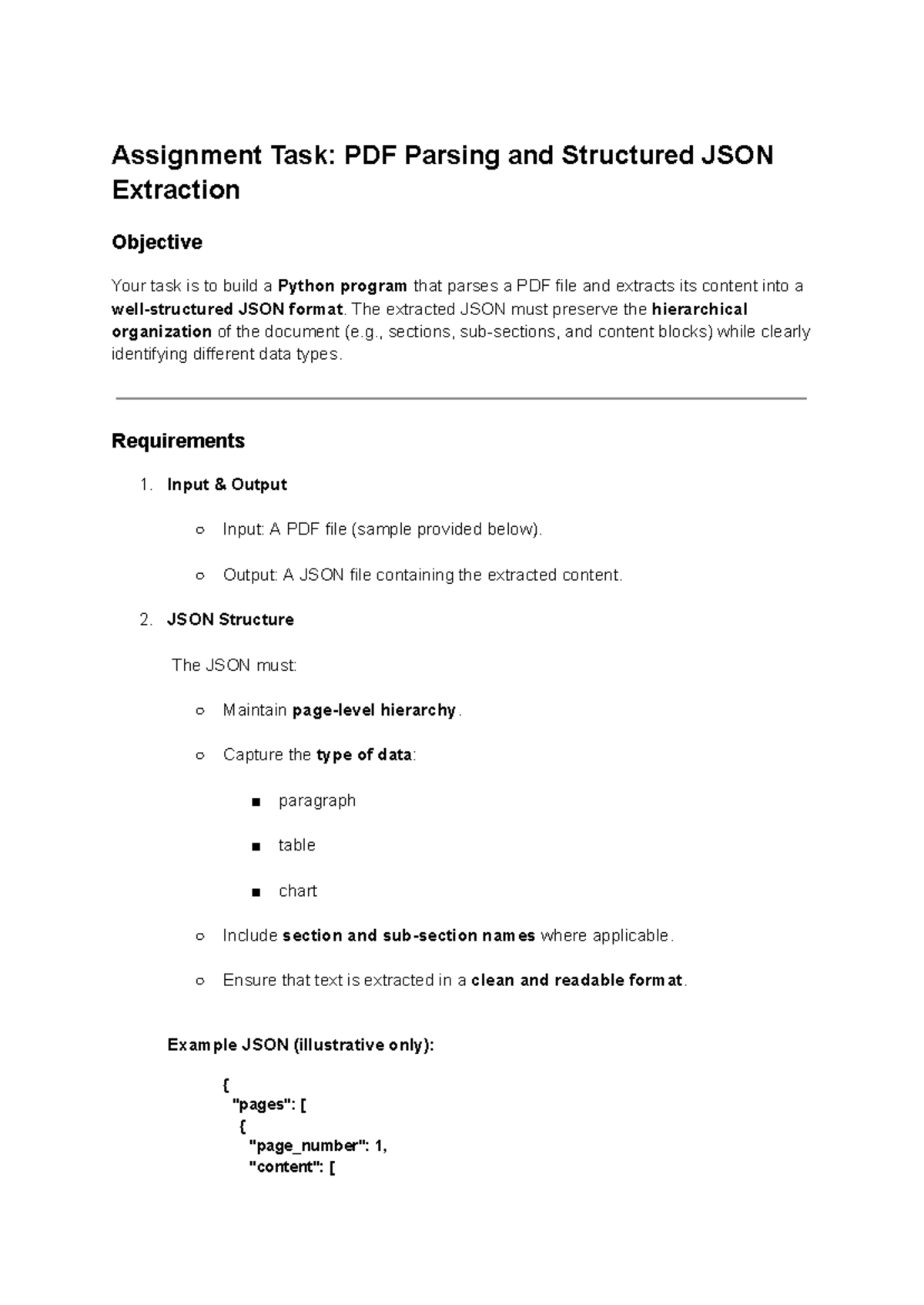 Assignment Task: PDF Parsing & JSON Extraction (CS101) - Studocu