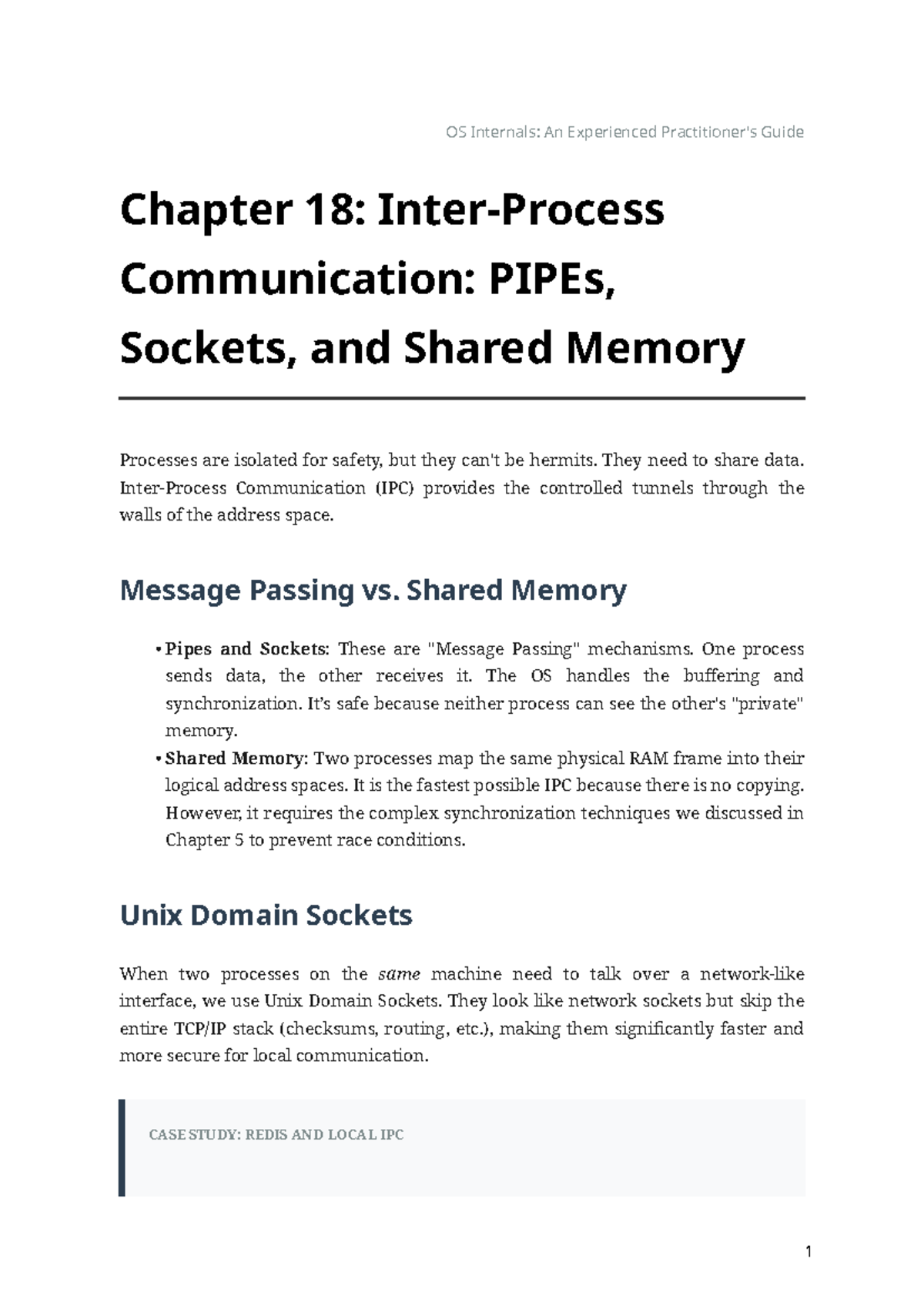OS Internals: Chapter 18 - IPC with PIPEs, Sockets & Shared Memory ...