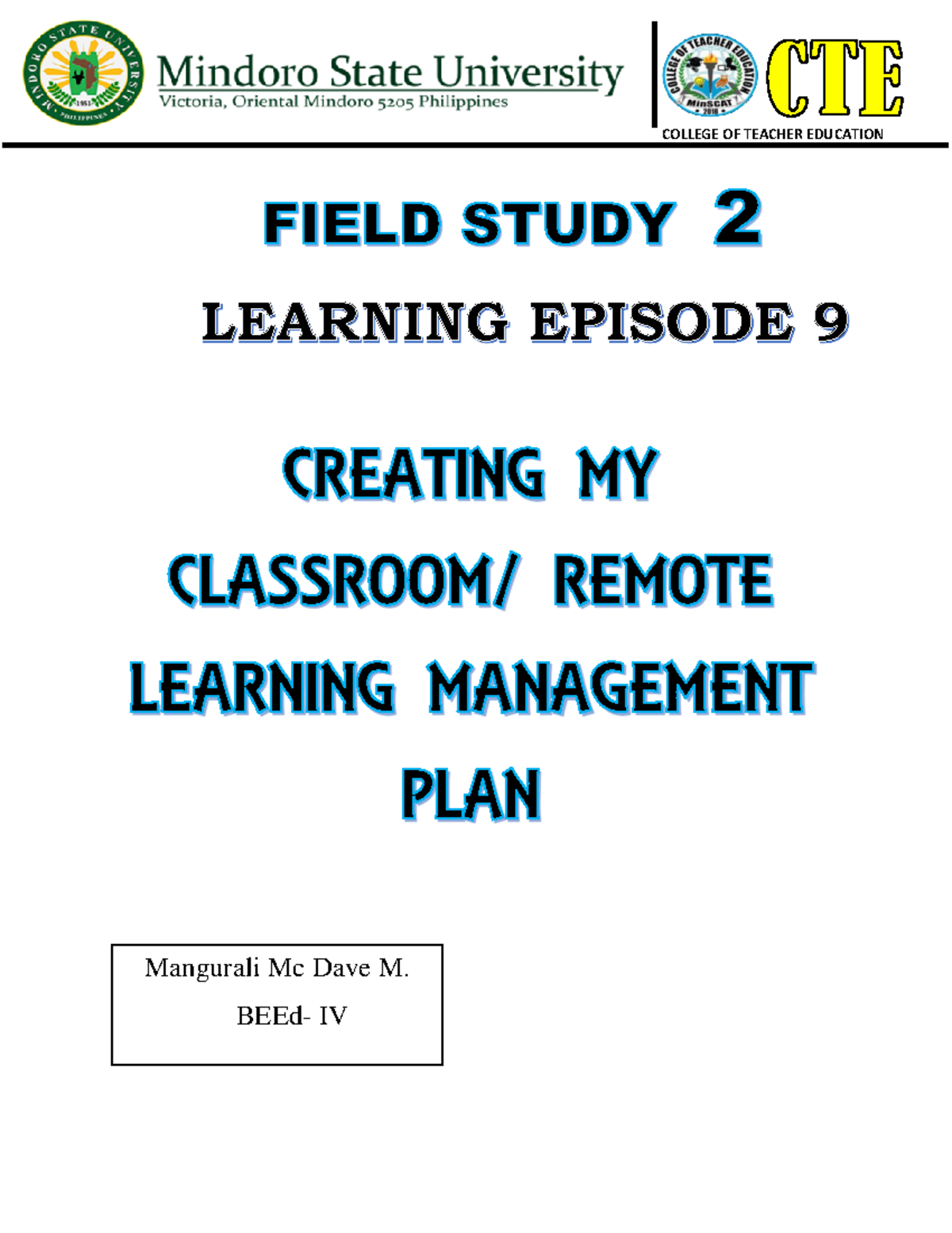553234412 Field Study 2 Classroom Management Plan Reflection - Studocu