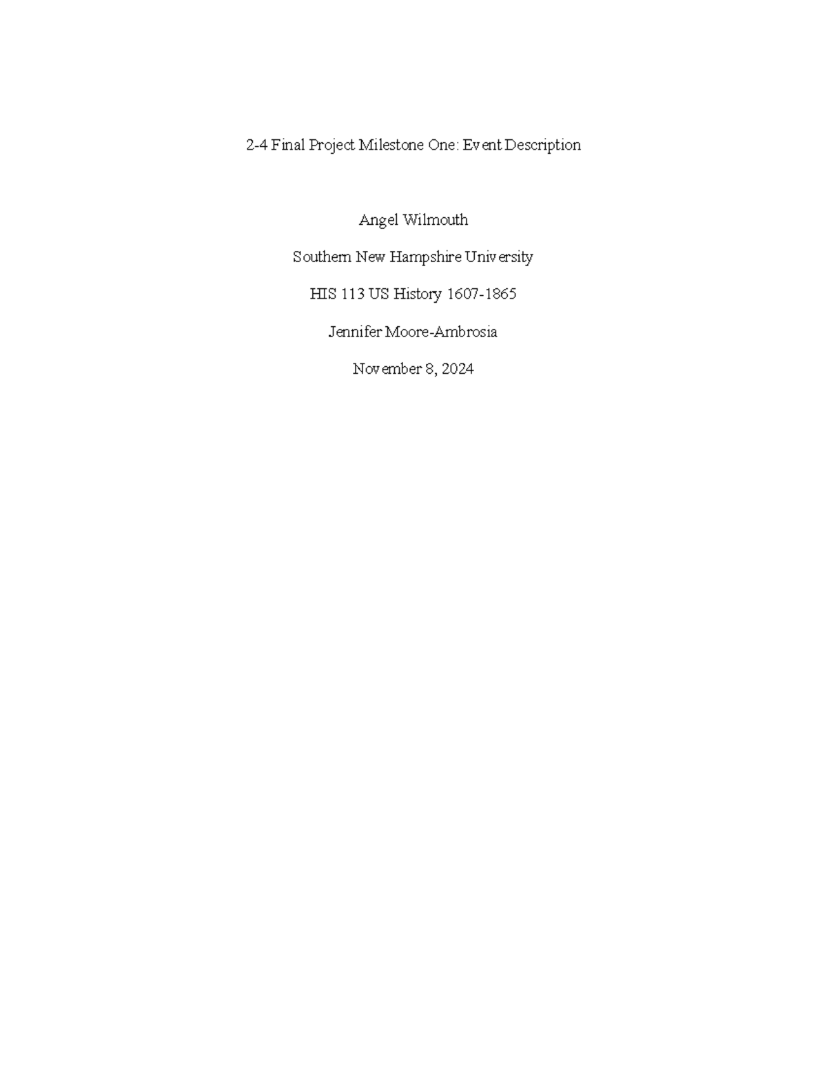 HIS 113 Final Project Milestone One: Lowell Mill Strikes Analysis - Studocu