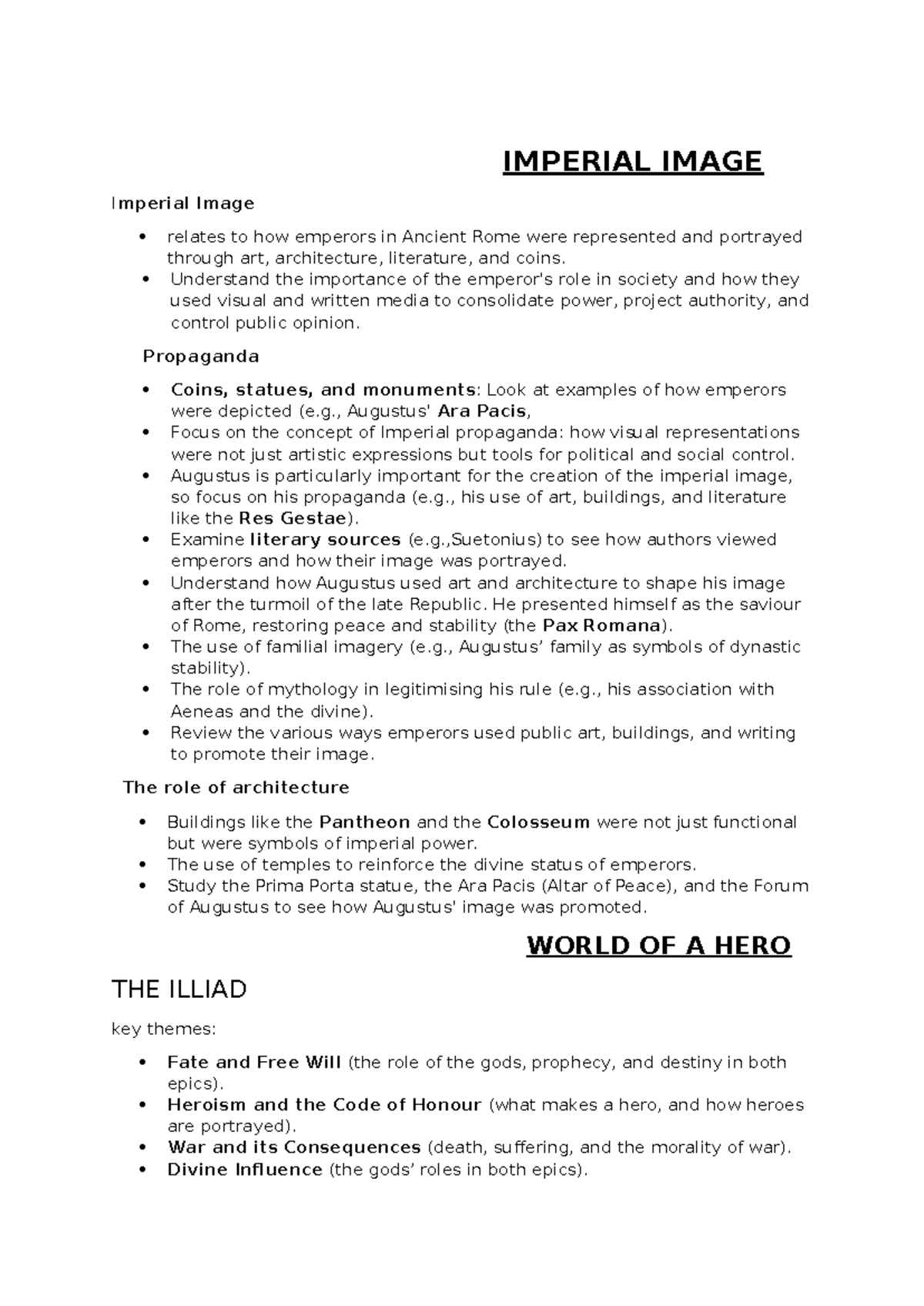 Classics cheaklist - A checklist for OCR a level classical civilisation ...