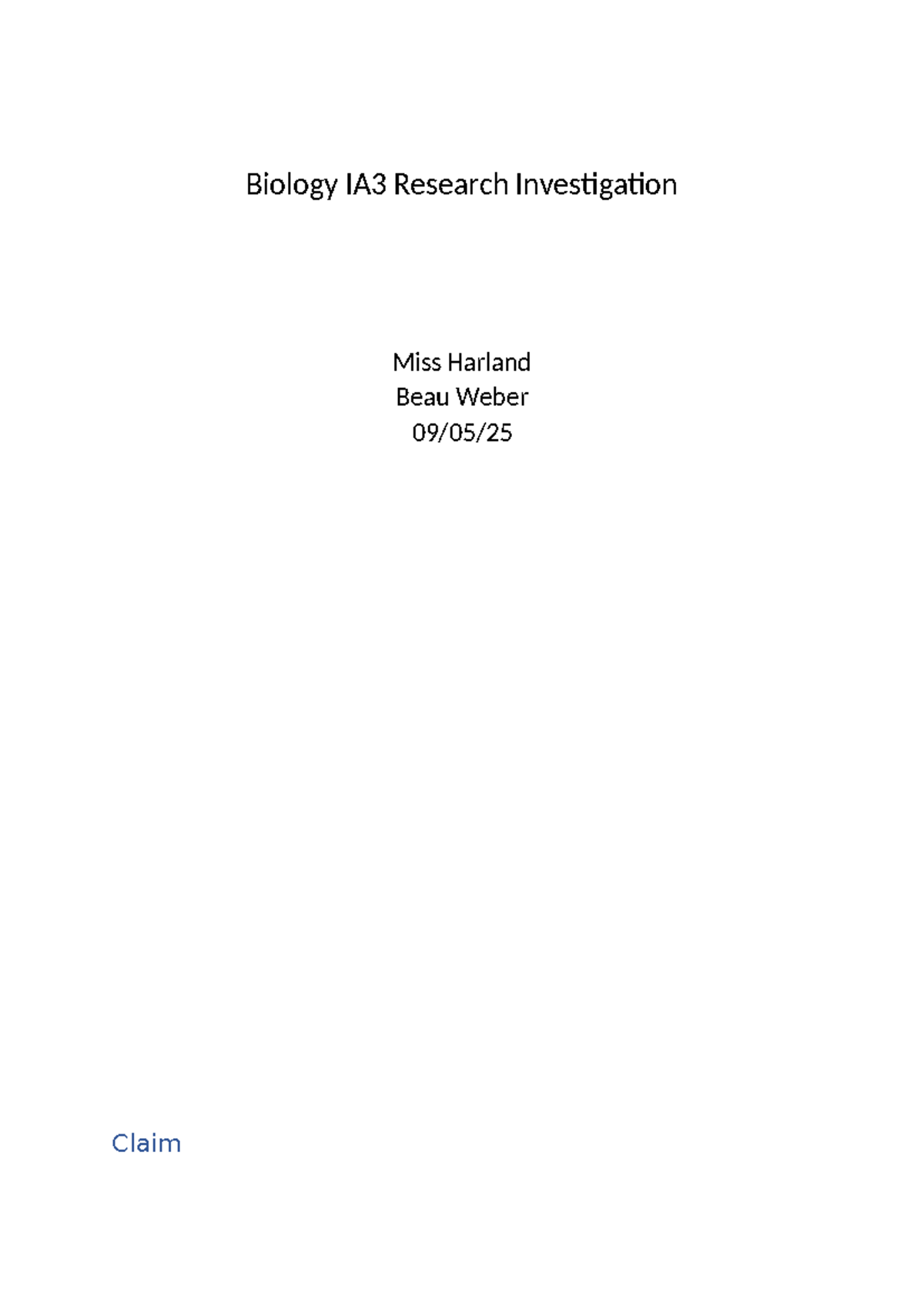 Biology IA3 Research Investigation: GMOs and Their Impact on Soybean ...