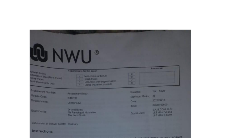 IURI 1 & 2: Second Semester Test Guidelines and Requirements - Studocu