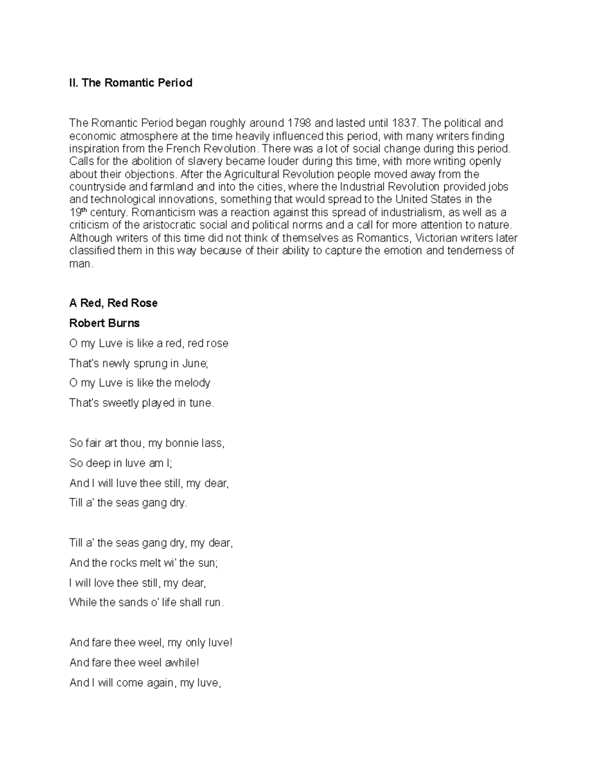 Romantic-period - Mr. Oliver Bachego - II. The Romantic Period The ...