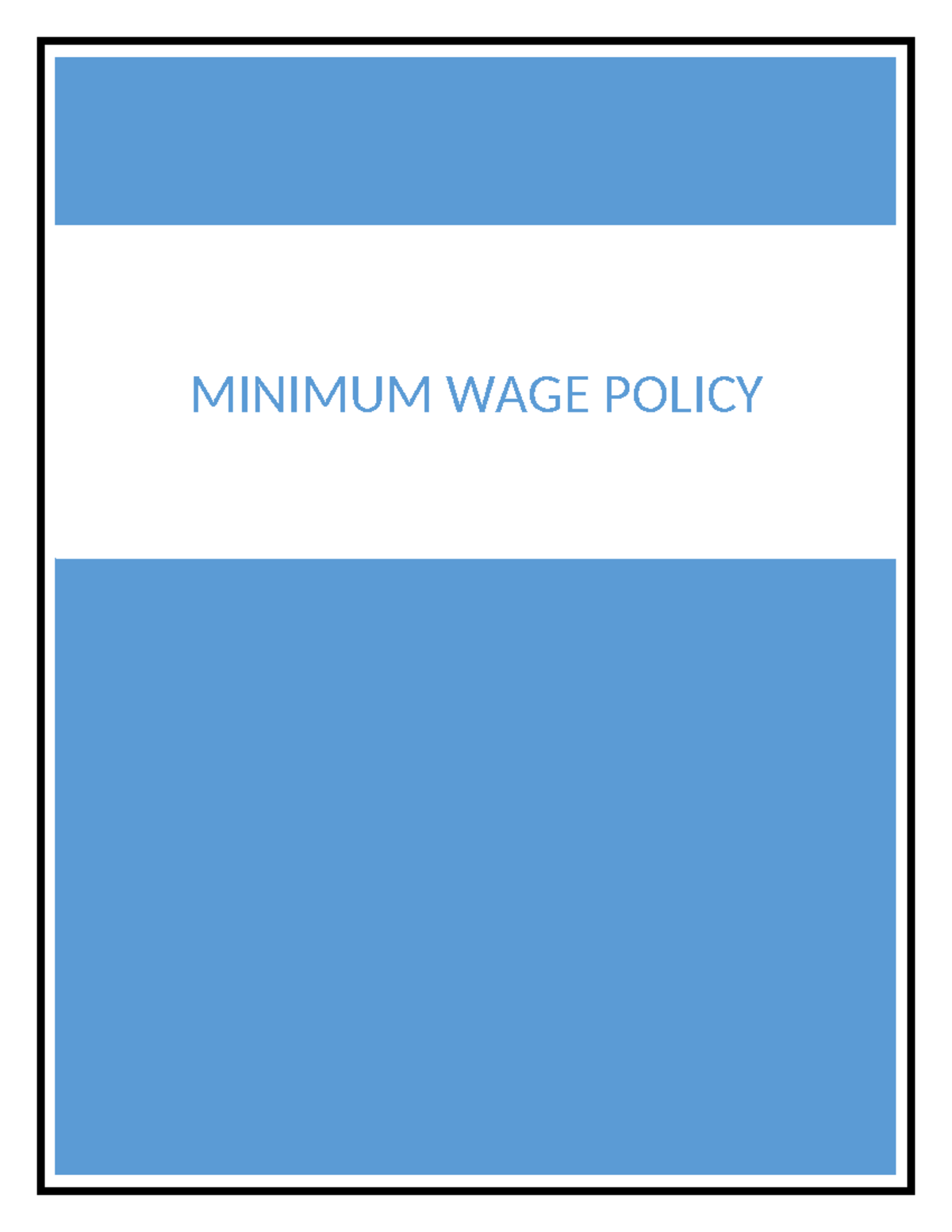 Minimum Wage Policy Analysis - Assignment - Studocu