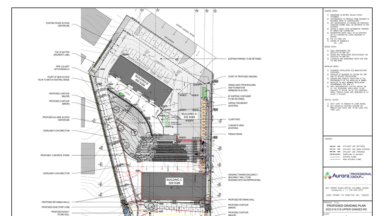 Proposed Grading Plan for 319 Upper Ganges Rd - 2023.019 - Studocu