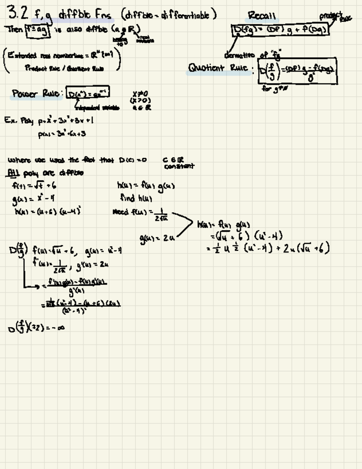 Lecture 4 Notes: Differentiable Functions and Chain Rule - Studocu