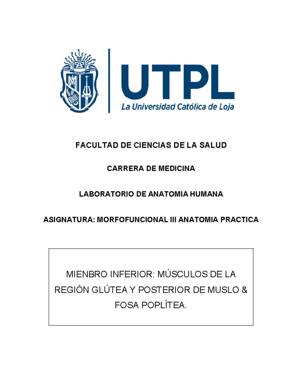 Guía Práctica LAB_ANAT_V00: Músculos Glúteos y Fosa Poplítea - Studocu