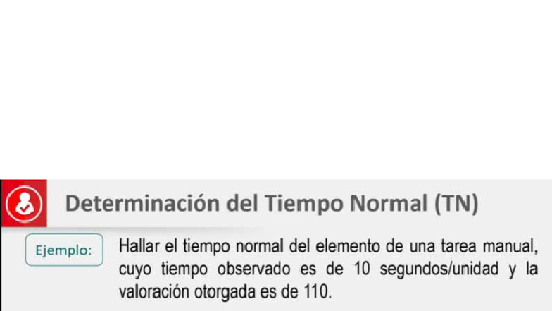 Teoría de Clase: Cálculo del Tiempo Normal (TN) en Tareas Manuales ...