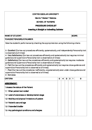 Midstream Clean Catch Urine Collection - CENTRO ESCOLAR UNIVERSITY ...