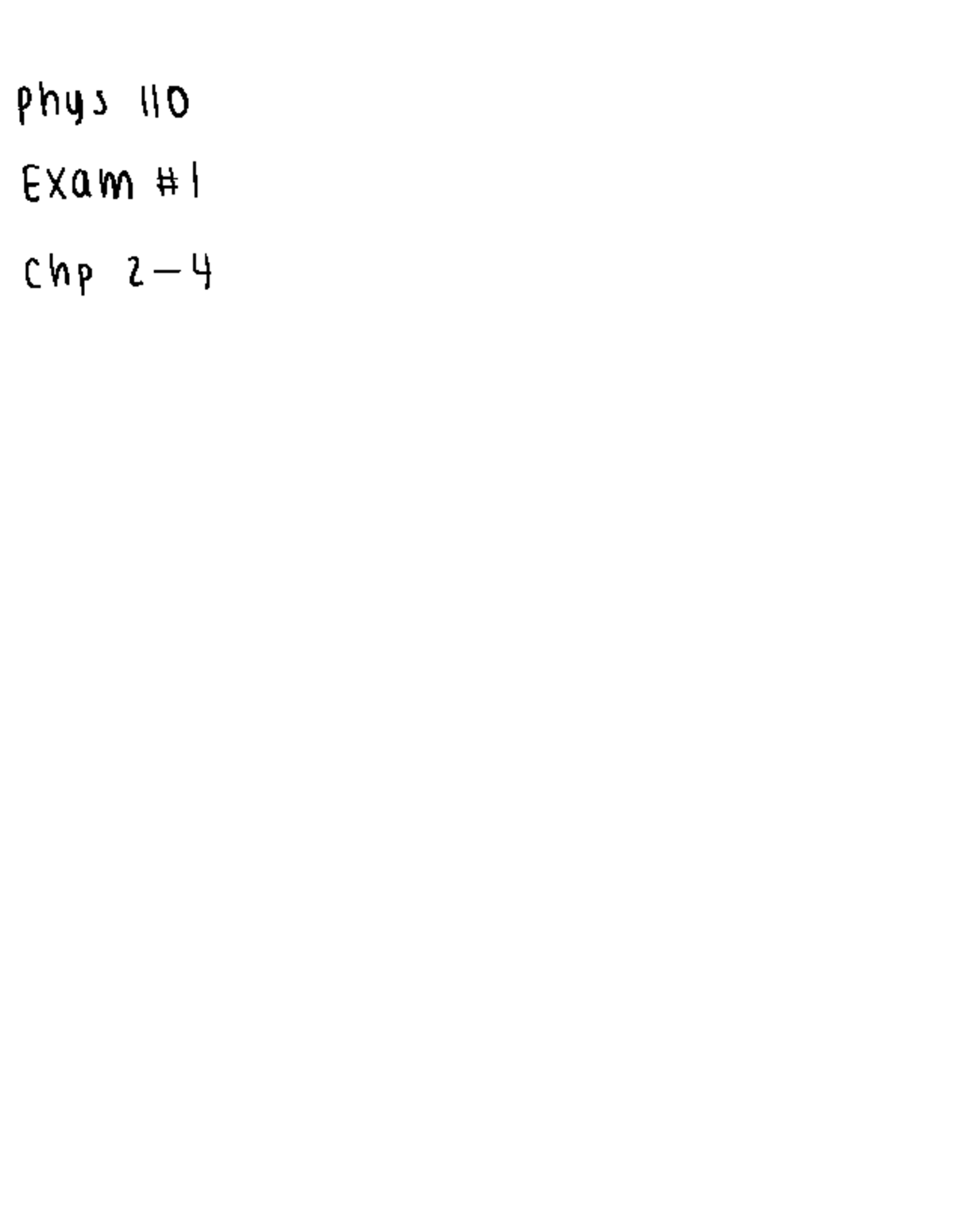 Phys 118 Exam 1: Kinematics and Motion Concepts - Studocu