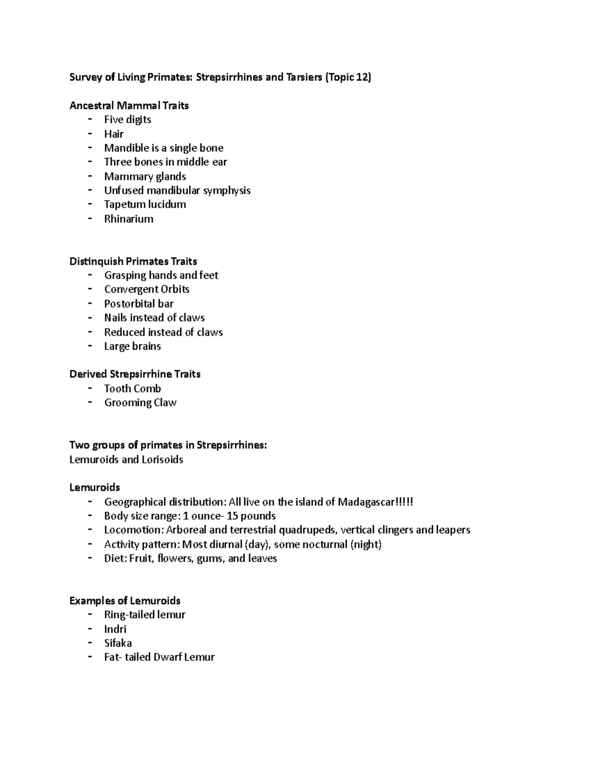 Anthro notes 10 - Lecture 10 is about Primate Behavioral Ecology ...