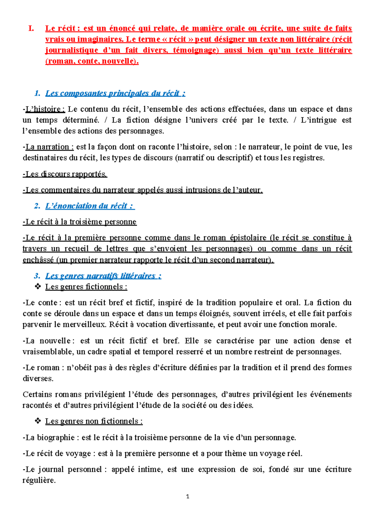 2 - Les Composantes du Récit : Analyse et Éléments Narratifs - Studocu