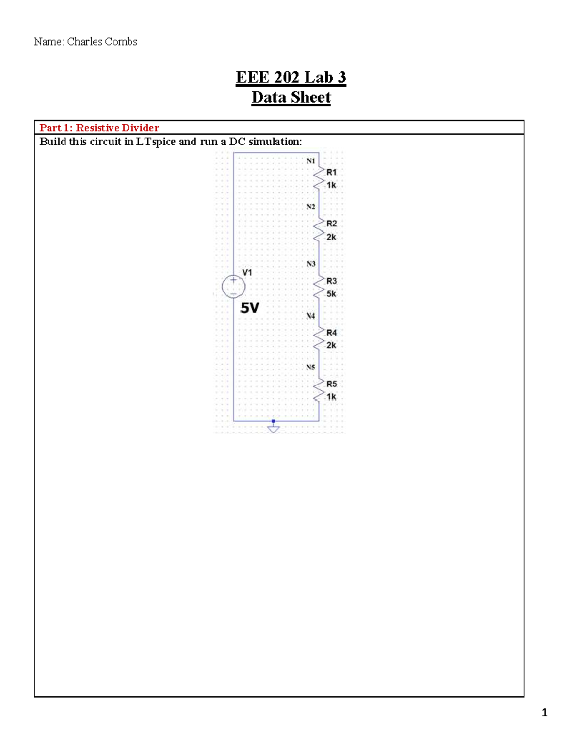 EEE 202 Lab 3: Resistive Circuits & Superposition Analysis - Studocu
