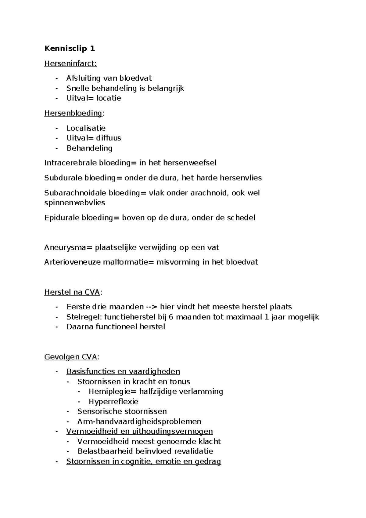 LP5 KT7 Neurorevalidatie Kennisclips: Herseninfarct, Bloeding & Herstel ...