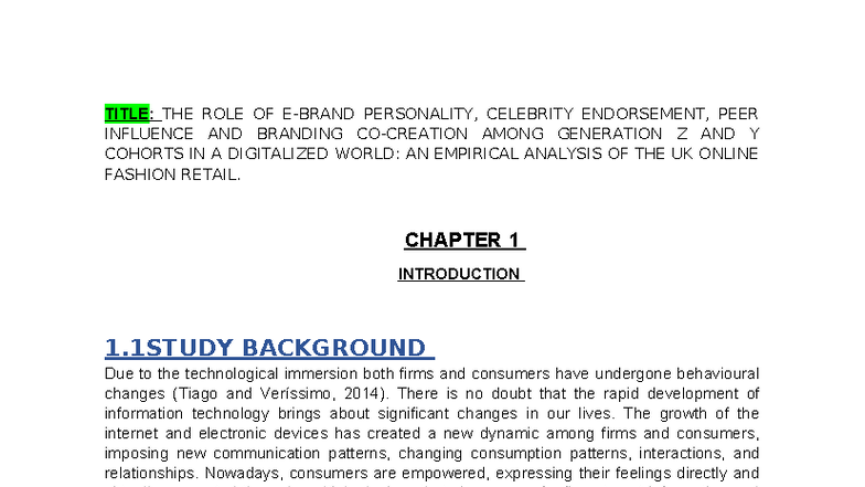 PhD Thesis: The Impact of Personality, Celebrity Endorsement, and Peer ...