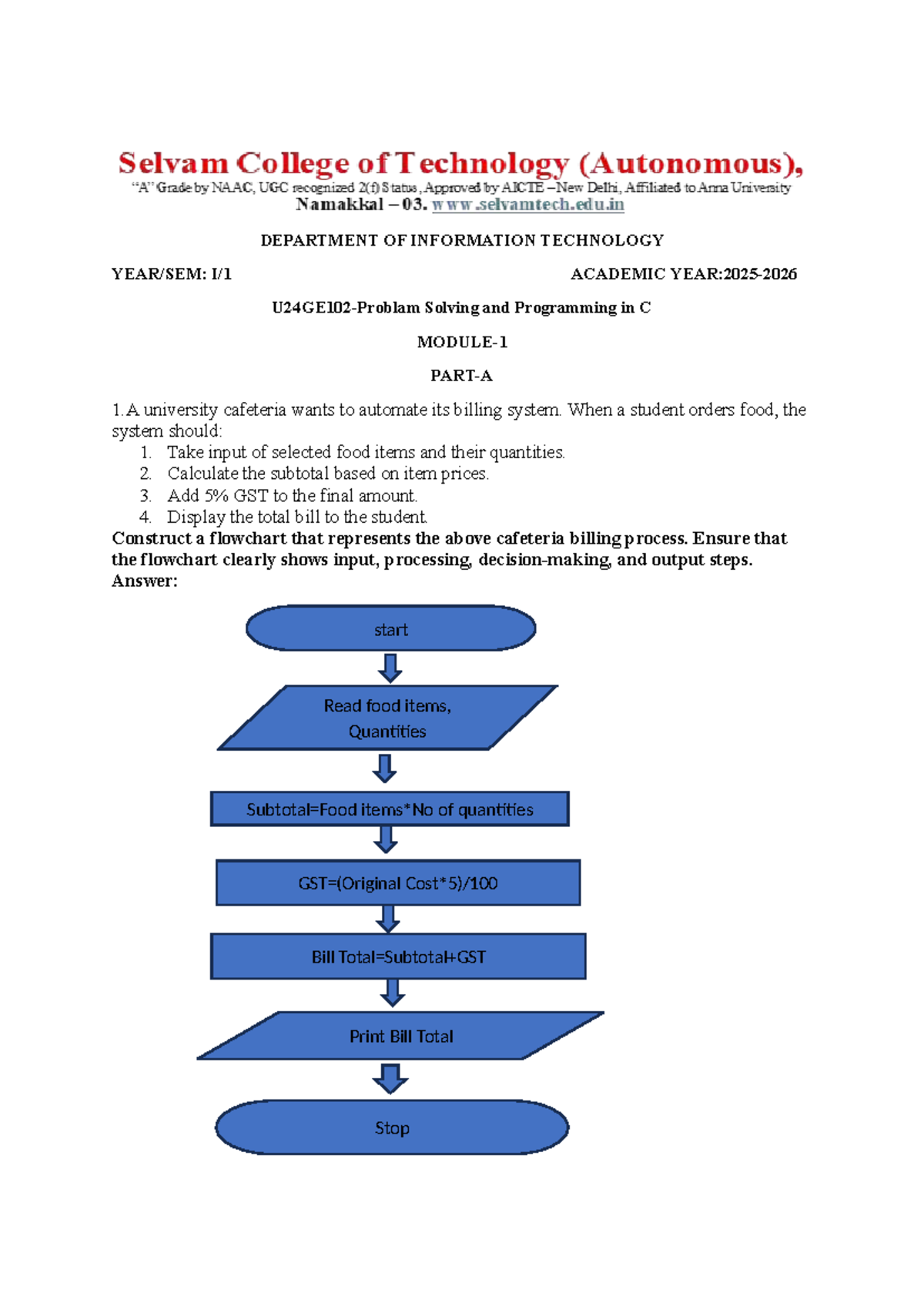 PS&PC(CASE Study: C Programming Solutions with Rubrics) - Studocu
