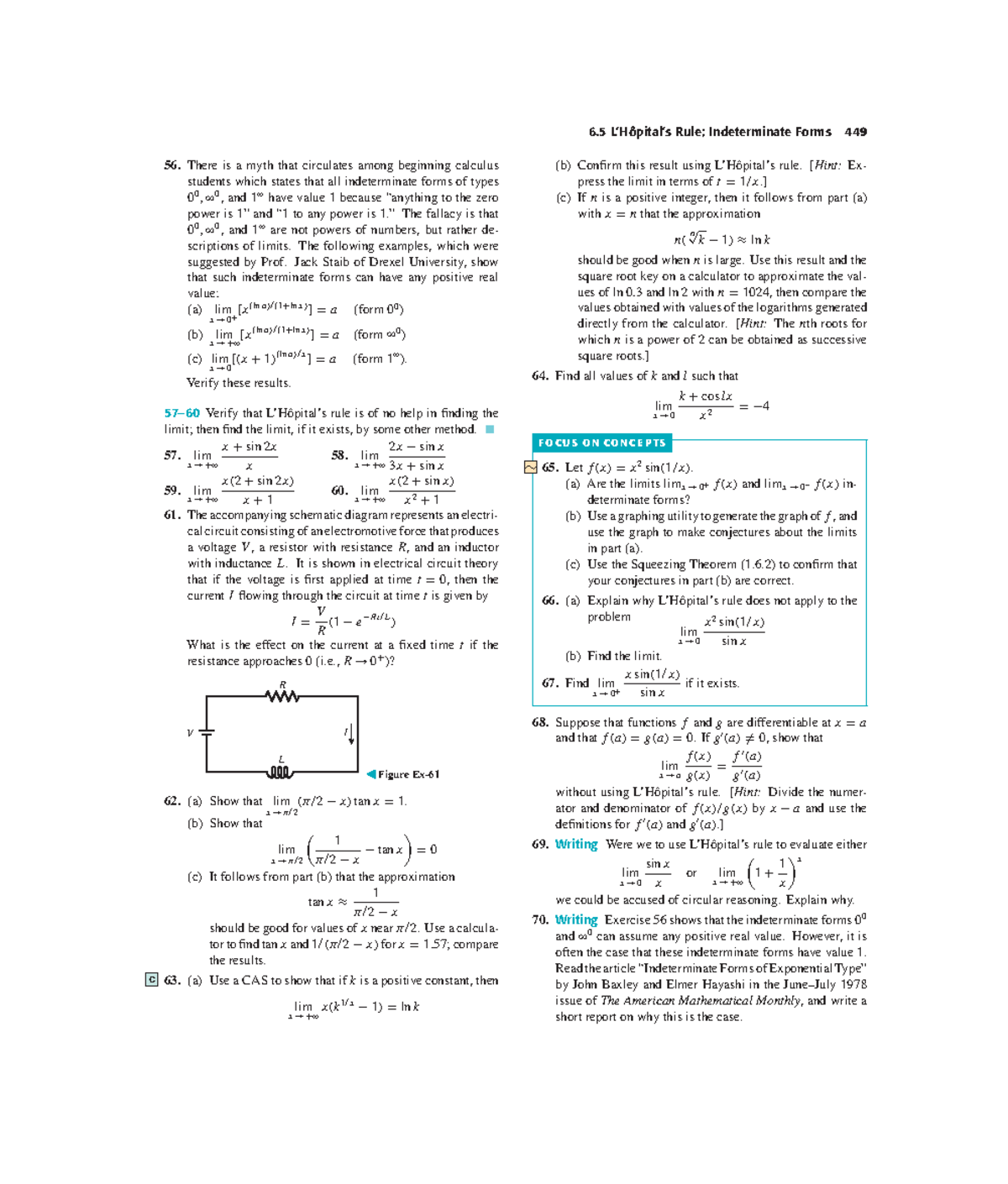 Calculus 101: Indeterminate Forms and Limits - Pages 471-472 - Studocu