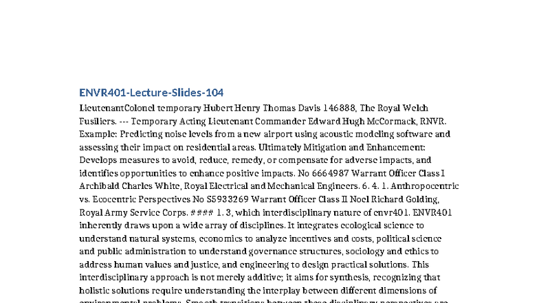 ENVR401 Lecture Slides: Environmental Policy Instruments and Management ...