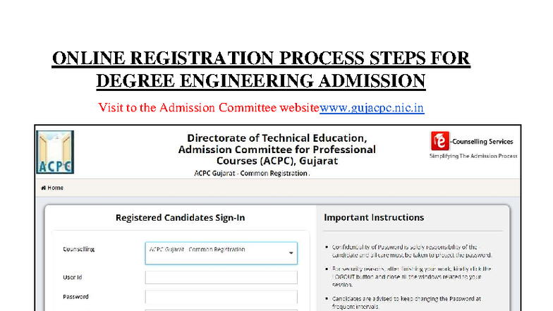 ONLINE DEGREE ENGINEERING ADMISSION REGISTRATION STEPS 2022 - Studocu