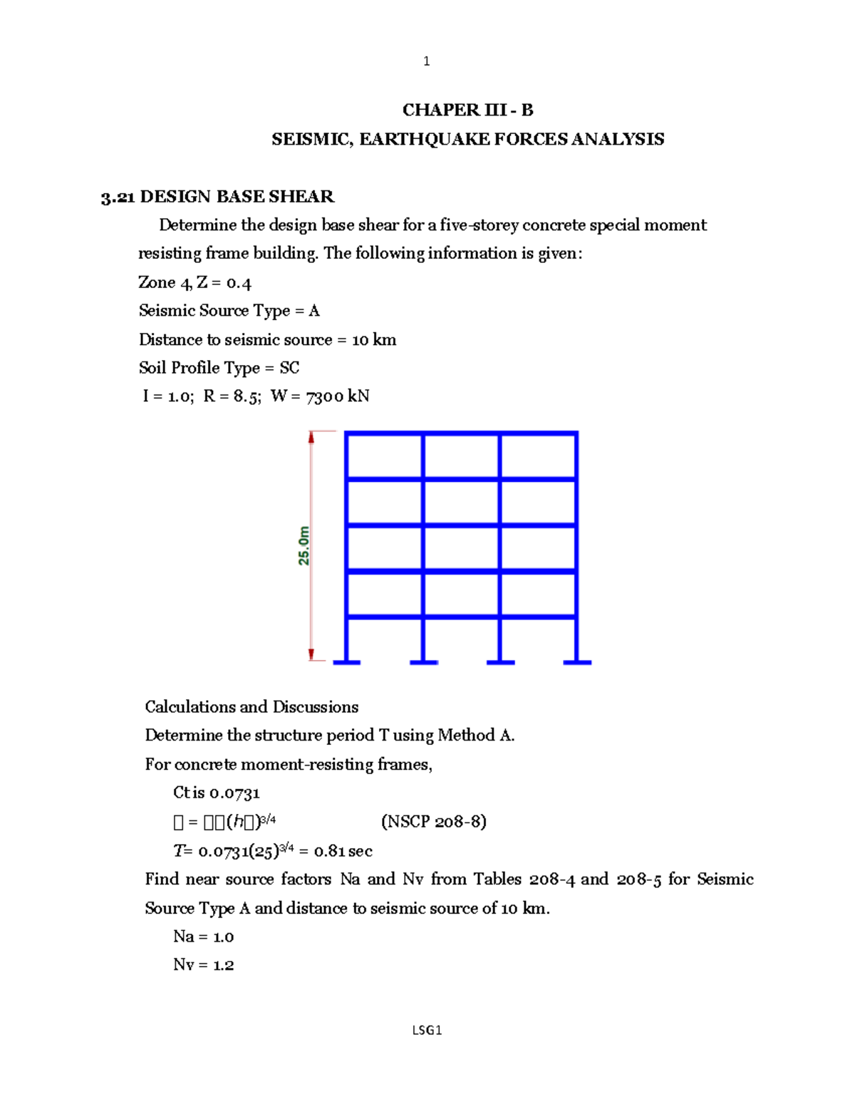 Chapter 3-B: Seismic Forces & Design Base Shear Analysis in Earthquake ...