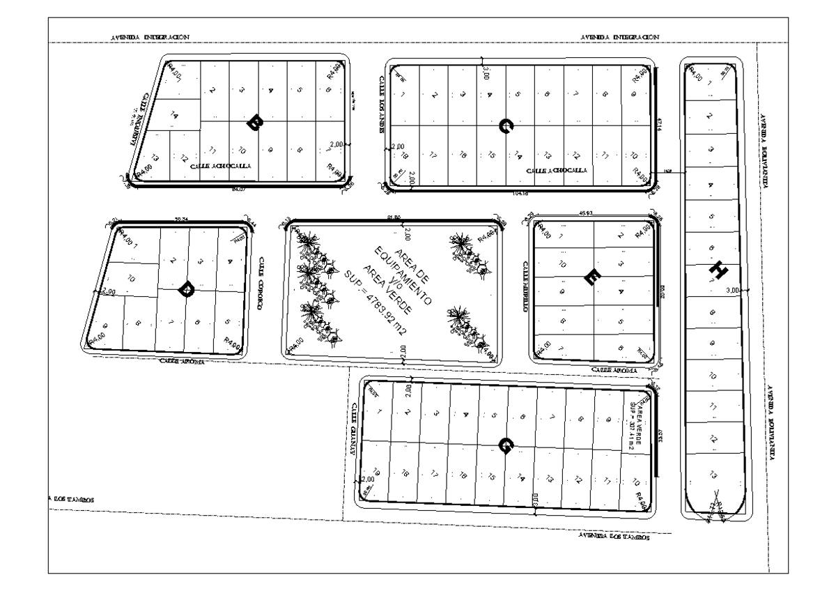 Plano - COROICO CALLE ####### R4,00 2, ####### R4, ####### R4 ...