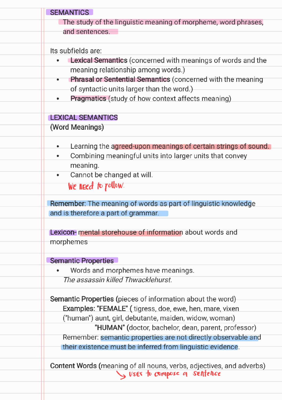 Module 4 Semantics 1 230111 100433 - Bachelor of Arts in English - Studocu