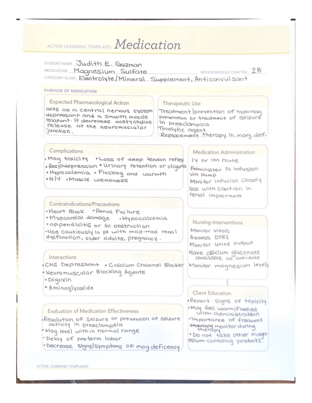 Active learning template: Medication review module chapter 28 and 48 ...