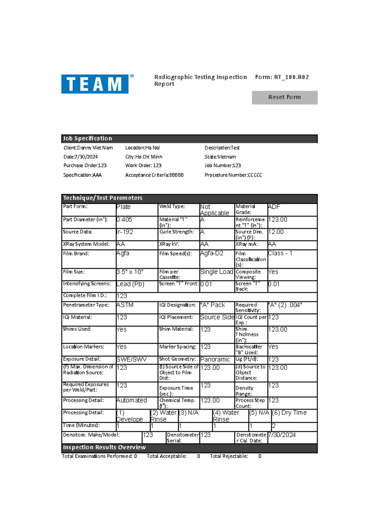 Radiographic Testing Inspection - Radiographic Tesng Inspecon Report ...