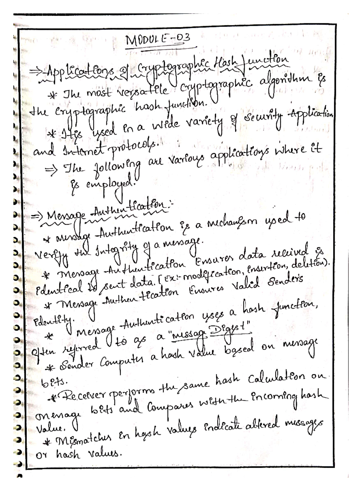 Module 03: Applications of Cryptographic Hash Functions - Studocu