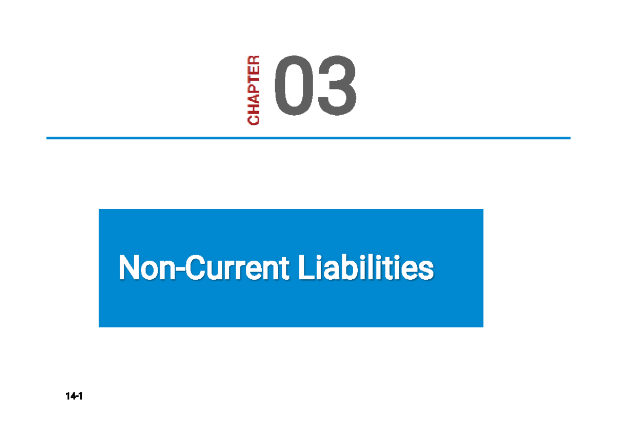 Non current liabilities - Non-Current Liabilities Non-Current ...