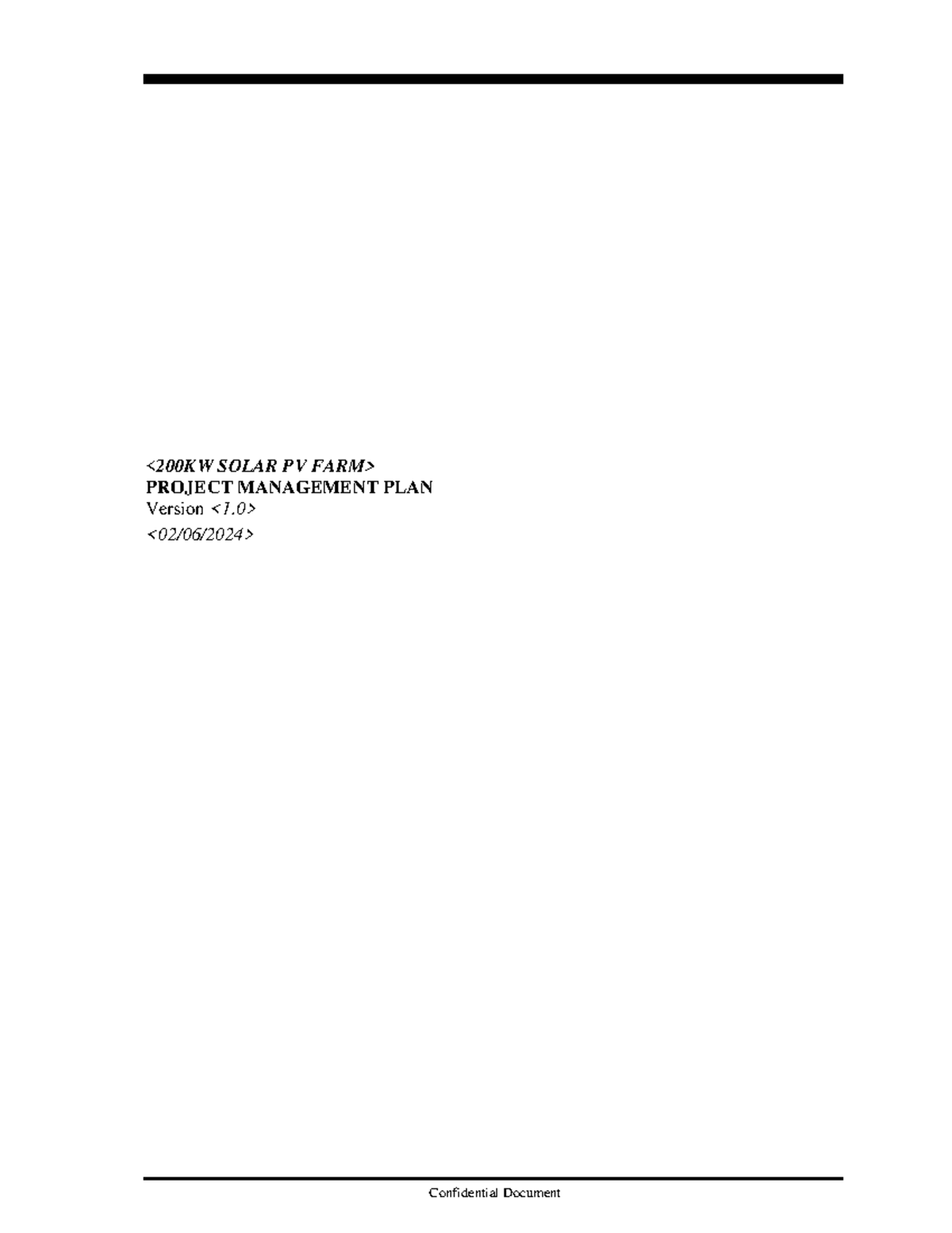 Renewable Energy Fiji: Solar PV Project Management Plan (PMP) - Studocu