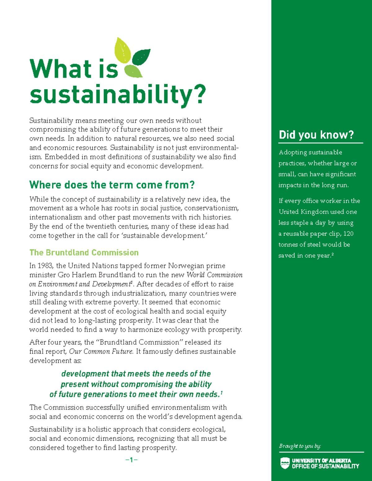 Sustainability Explained: Key Concepts and Principles Overview - Studocu