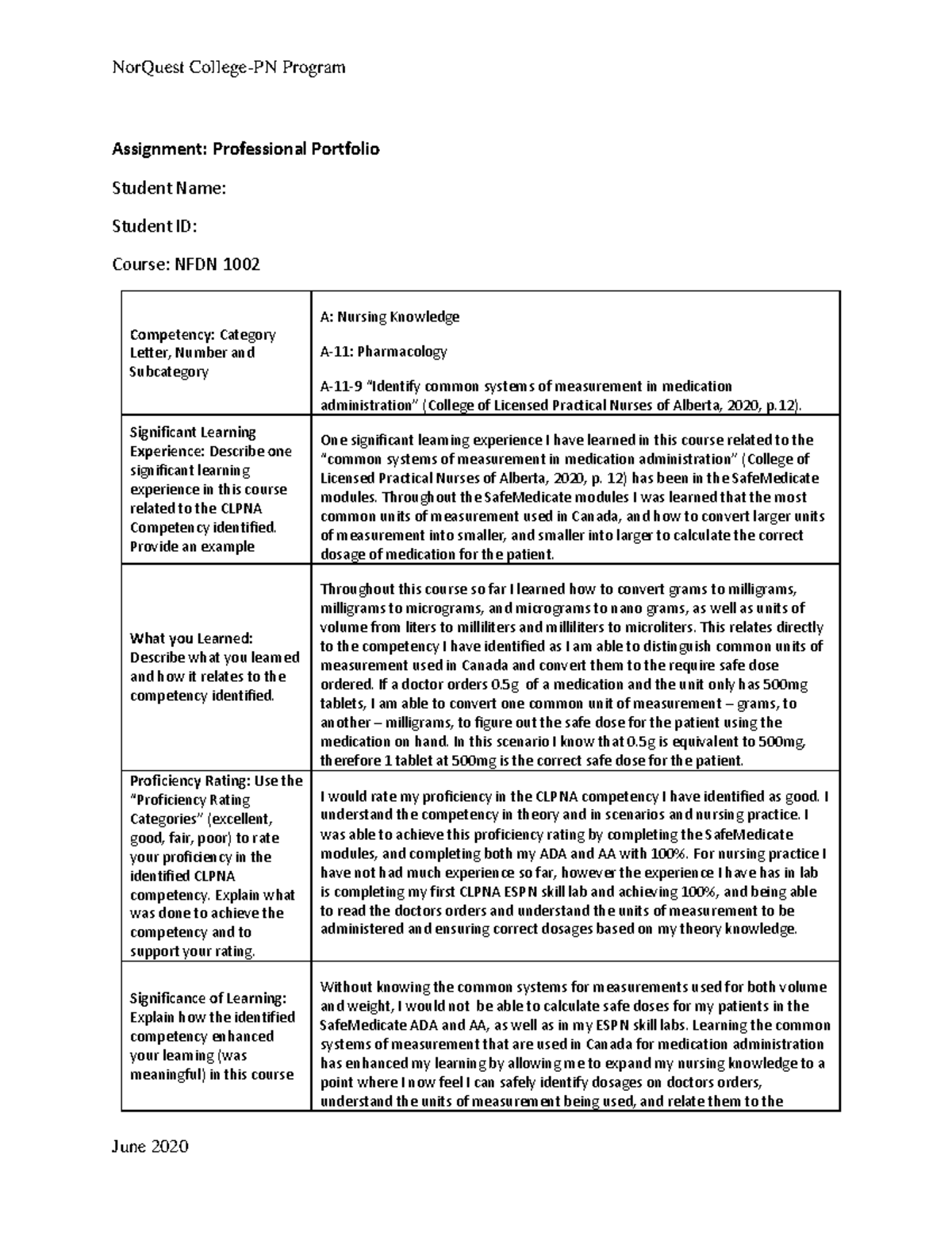 Professional Portfolio Template 8e98e74dbe91bbb4ebc9152a15e5c9fb copy - NorQuest College-PN ...