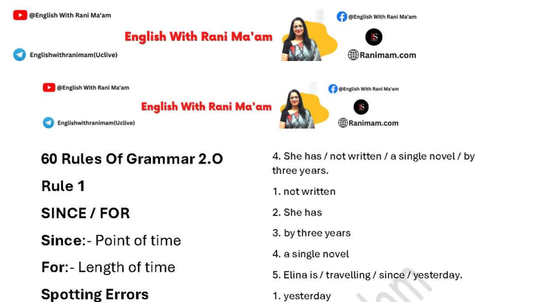 60 Rules of Grammar: Spotting Errors and Corrections (UCLIVE) - Studocu