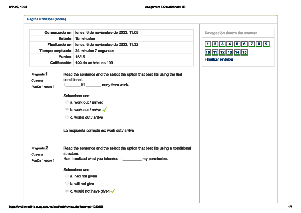 Assignment 5 Questionnaire for Unit 3 Analysis - Studocu