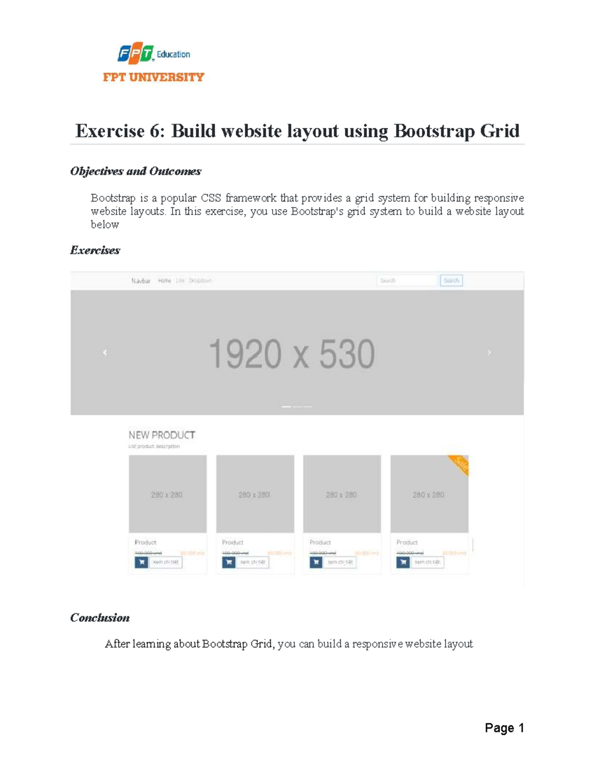 Exercise 6 Design Web Based On Template - Bài tập về nhà - Exercise 6 ...