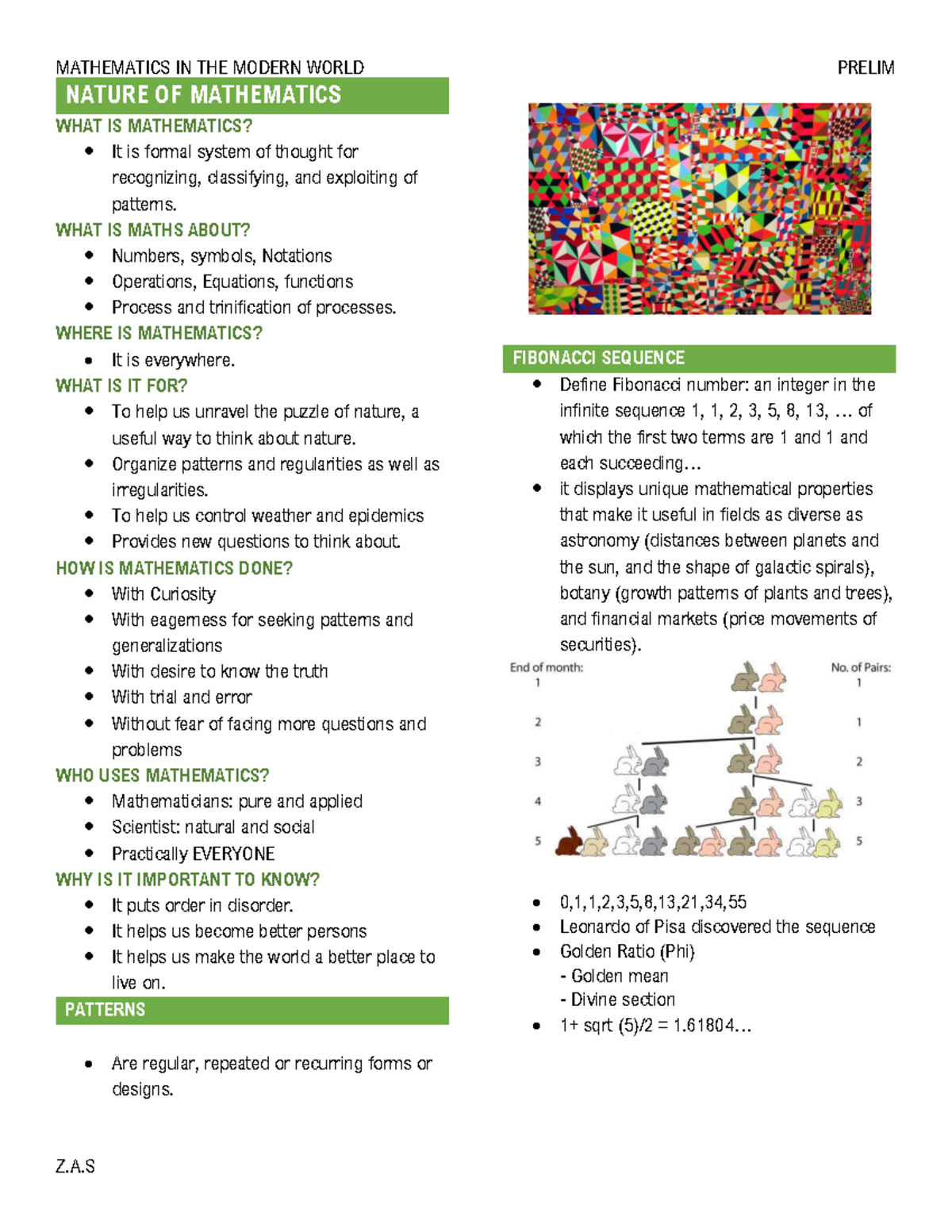 Mathematics (MATH 101): Comprehensive Reviewer & Key Concepts Guide ...