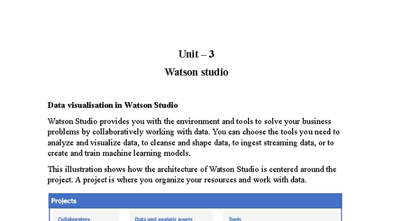 UNIT-3 Data Visualization Techniques in Watson Studio - Studocu