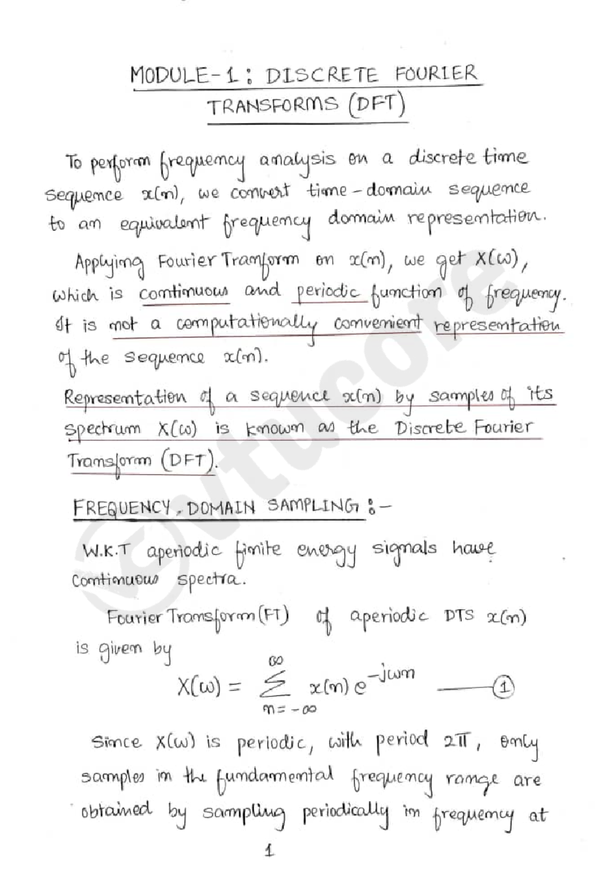 Discrete Fourier Transform (DFT) Analysis and Applications in DSP - Studocu