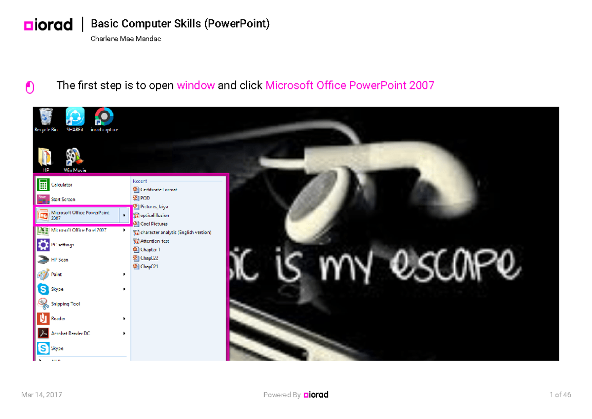 Basic Computer Skills (PowerPoint): Getting Started Guide - Studocu