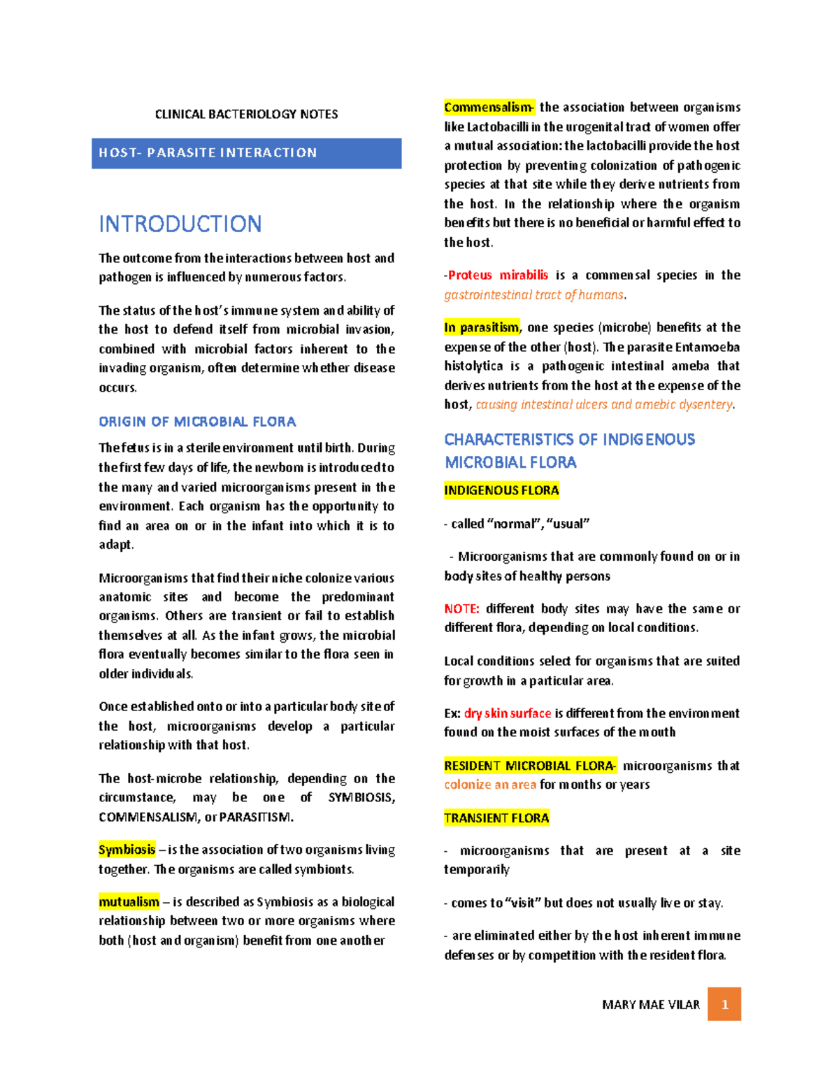Clinical Bacteriology Notes: Host-Pathogen Interactions and Microbial ...