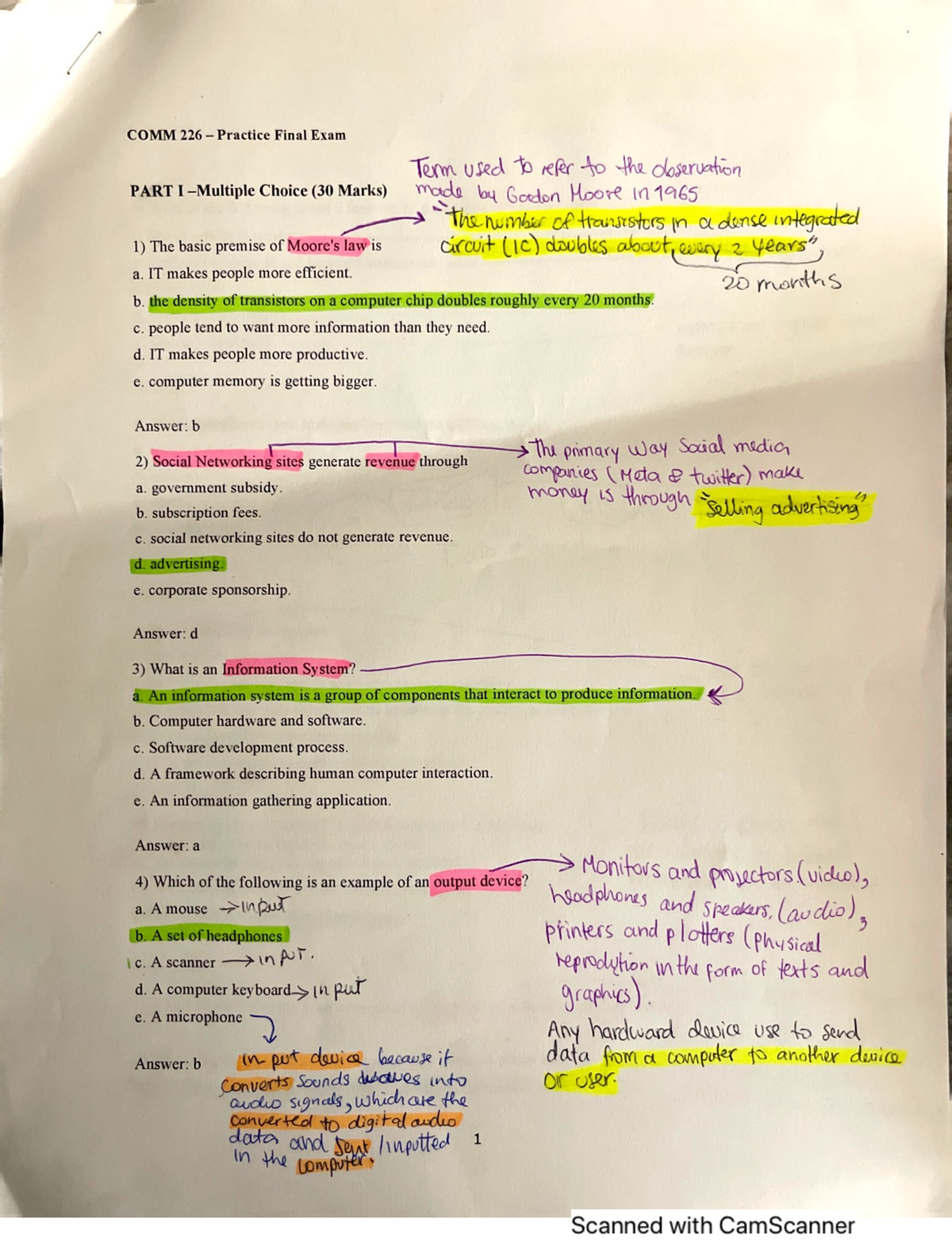 Comm 226 Final Exam Study Guide - Studocu
