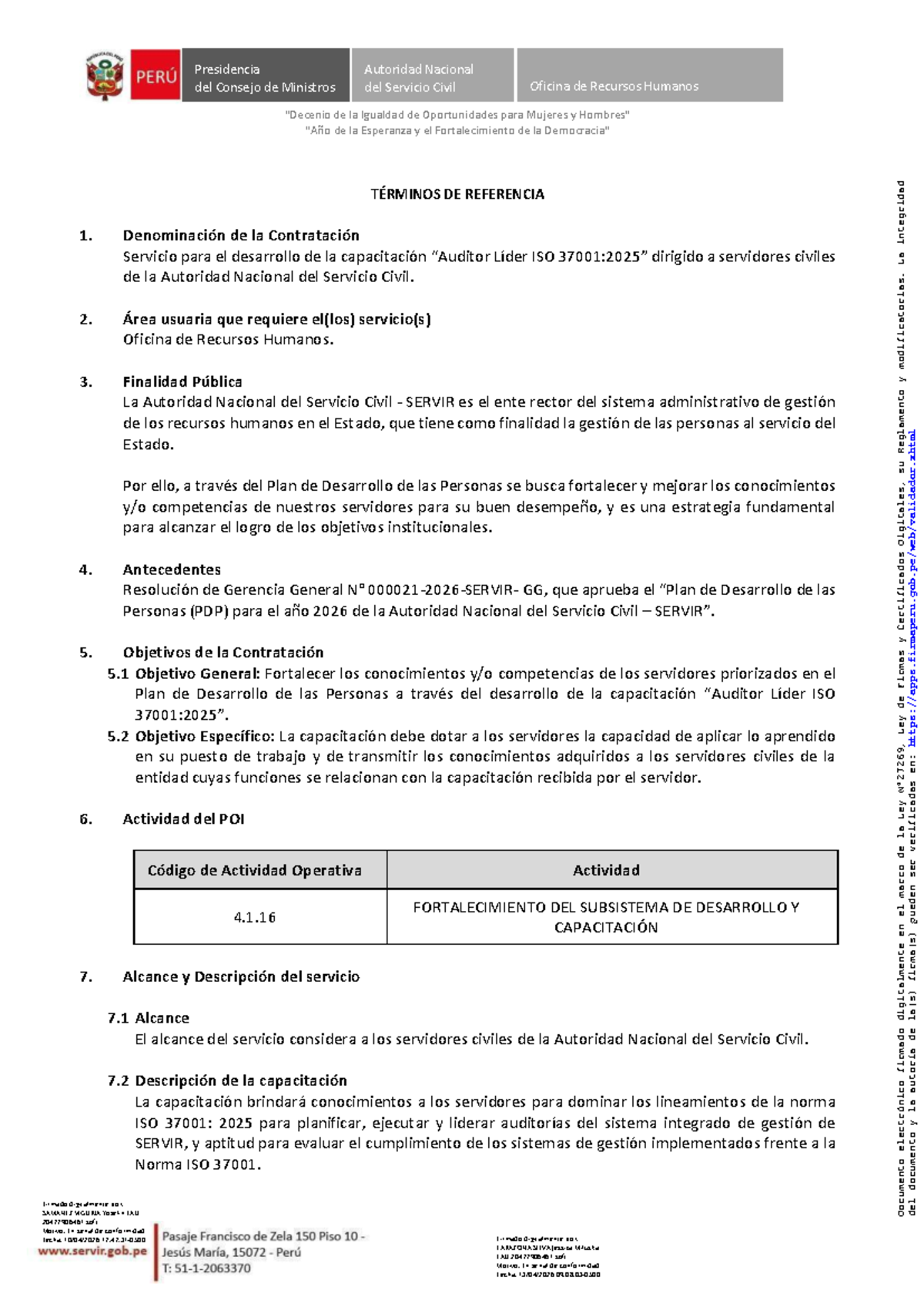 TDR para Capacitación Líder ISO 37001: 2025 - ORH - Studocu