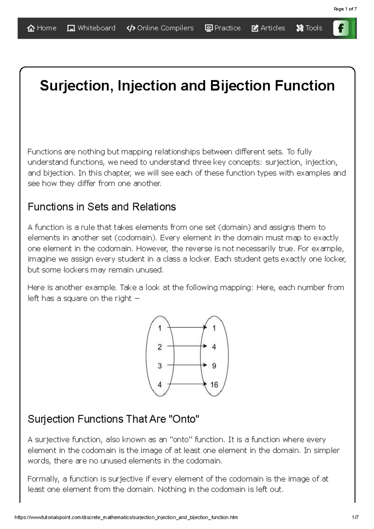 Surjection, Injection, and Bijection Functions - Discrete Math 101 ...