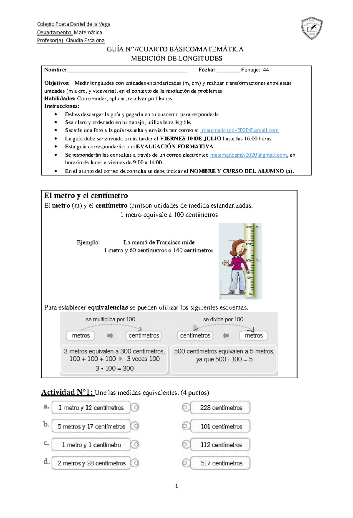 4°B- Matemática-G7 - ejercicios propuestos para niños de 1 y 2 grado de primaria - Departamento ...