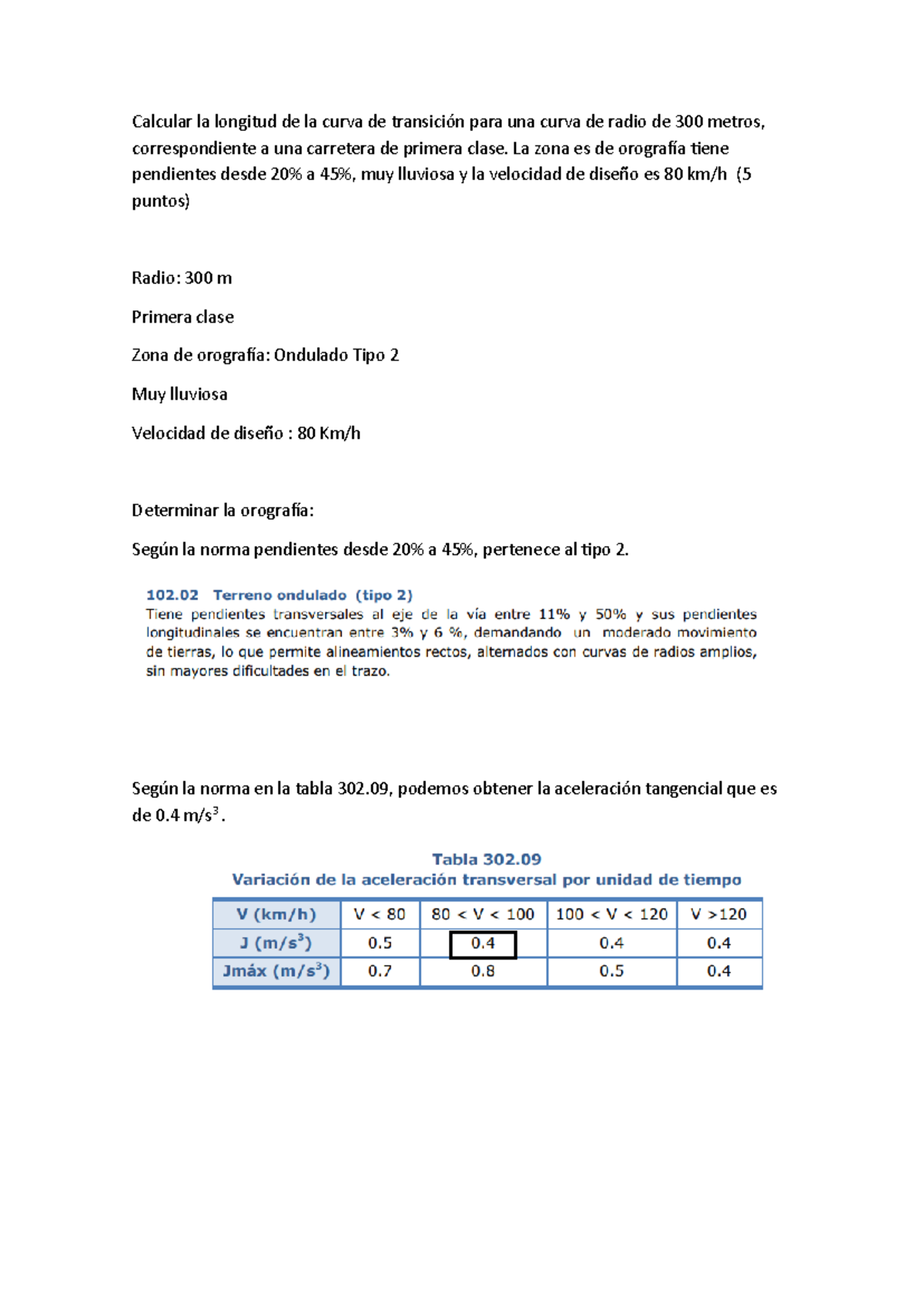 Cálculo de Longitud de Curva de Transición - PC1 - Studocu