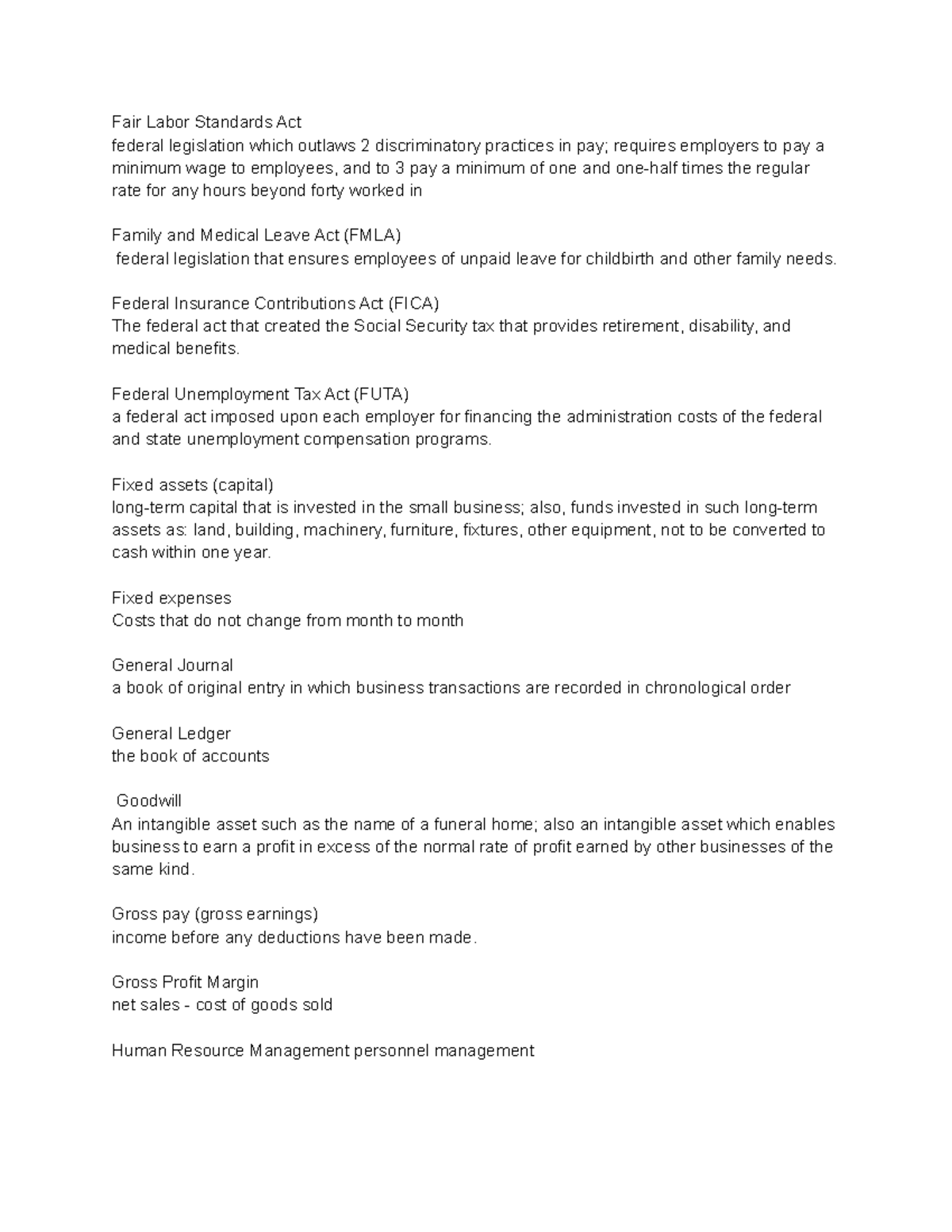 Small Business Management - Chapter Key Terms and Definitions - Studocu