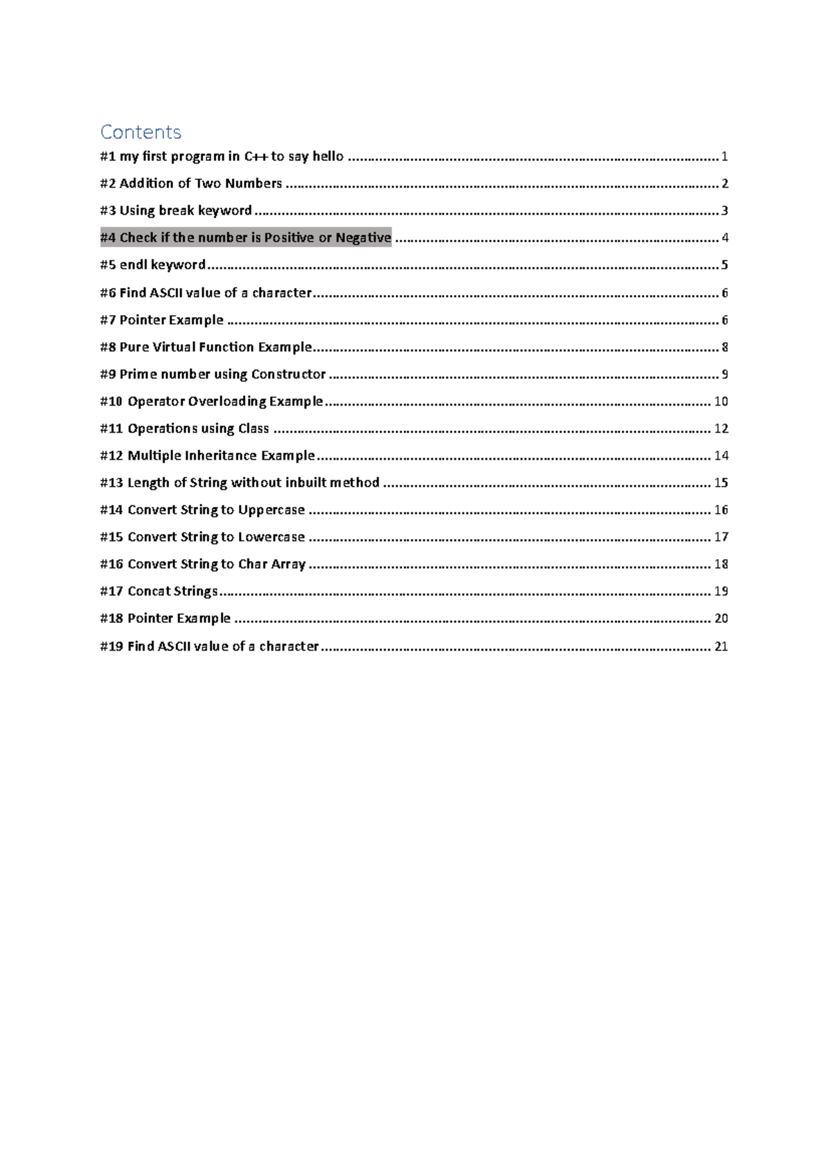 Object Oriented Programming C++ Lab File: Code Examples & Exercises - Studocu